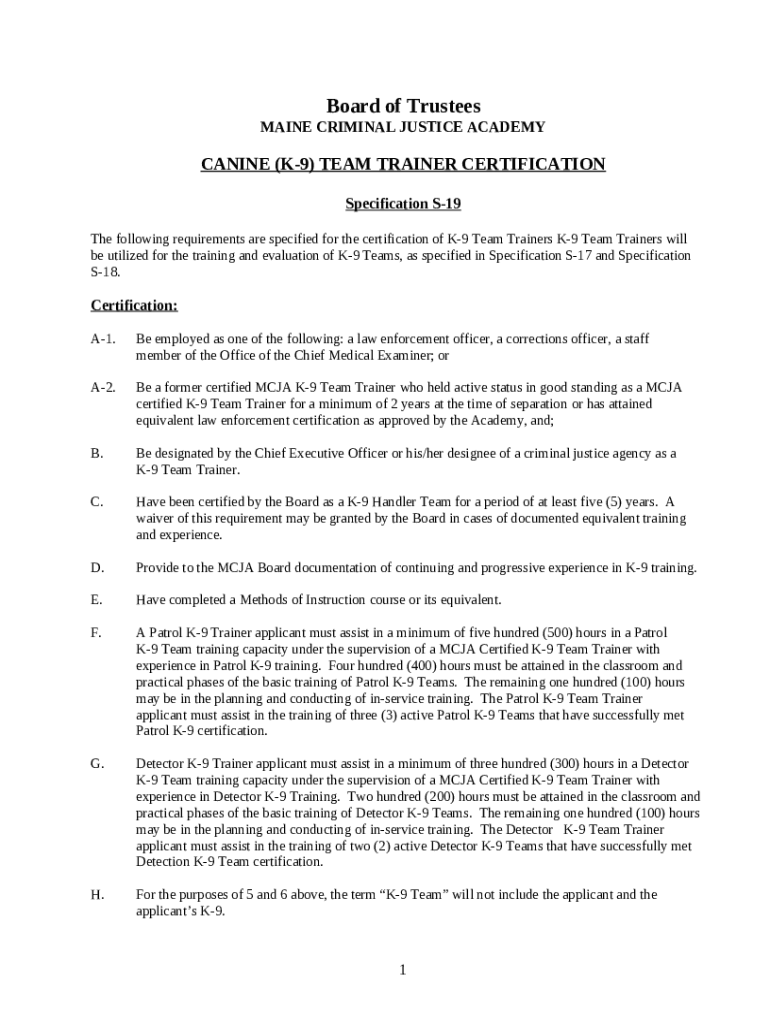 ILLINOIS STATE POLICE DIRECTIVE OPS-034, CANINE Doc Template | pdfFiller