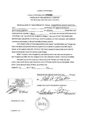 Fillable Online icc illinois License and Permit Bond: A Comprehensive ...