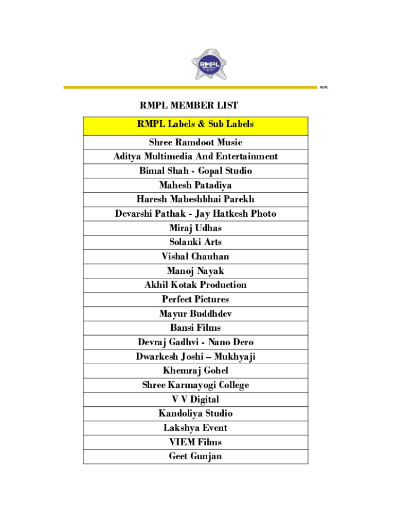 Fillable Online rmpl member list Fax Email Print - pdfFiller