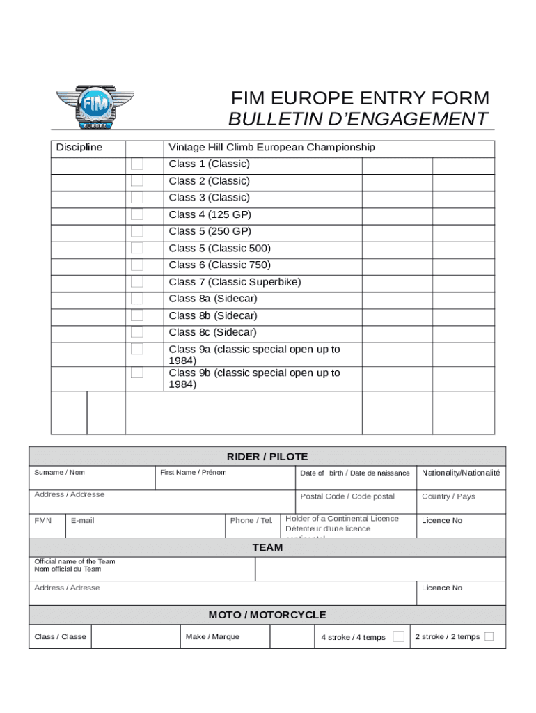 FIM-E-VINTAGE-HILL-CLIMB-2023-ENTRY-- ... Doc Template | pdfFiller