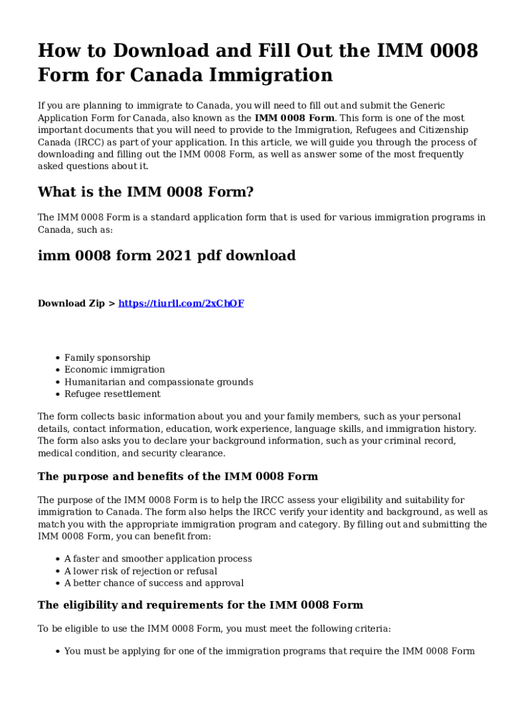 Fillable Online Imm 0008 FormFill Out Printable PDF Forms Online Fax ...