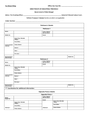 Fillable Online Industrial Tribunal and Labour Courts Rules of ...