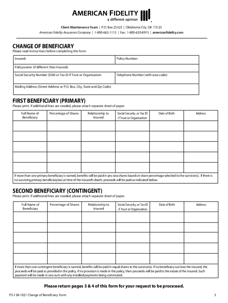Fillable Online Annuity Name Change Form Fax Email Print - pdfFiller