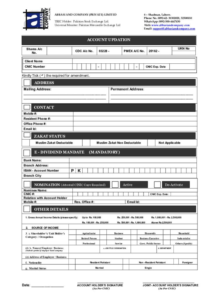 Fillable Online Updation Form.doc Fax Email Print - pdfFiller