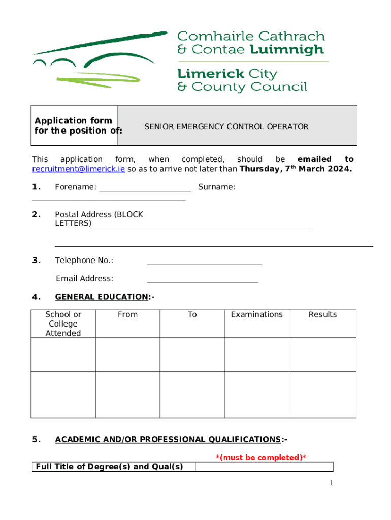Senior-Emergency-Control-Operator-Application-- ... Doc Template ...