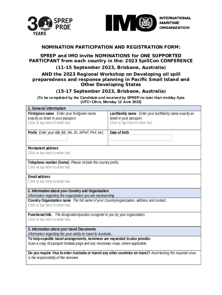 Annex 1 - Nomination Doc Template | pdfFiller