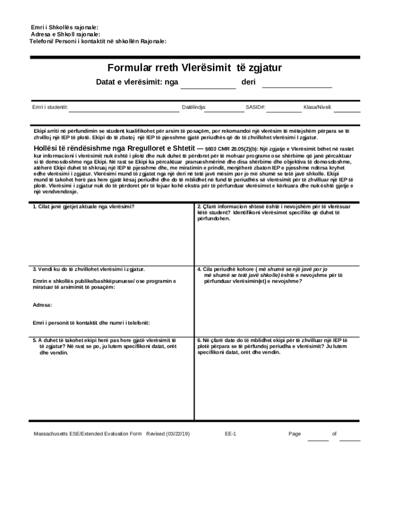 IEP s and Notices: Albanian - Special Education Doc Template | pdfFiller