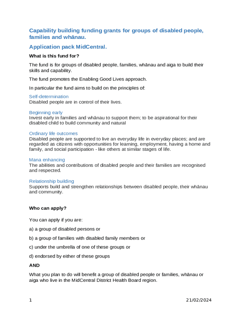 Request for Proposals to support disability leadership and ... Doc ...