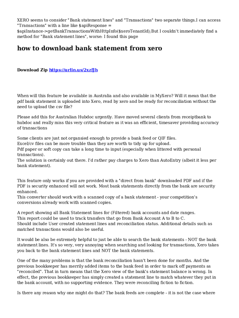 Fillable Online Can I access Bank Statement lines using the XERO-api ...