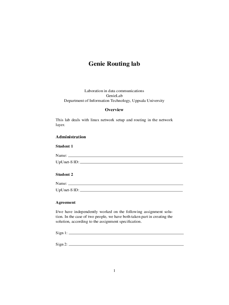 Fillable Online Getting Started with Computer Networking (CCNA Lab 6) Fax Email Print - pdfFiller