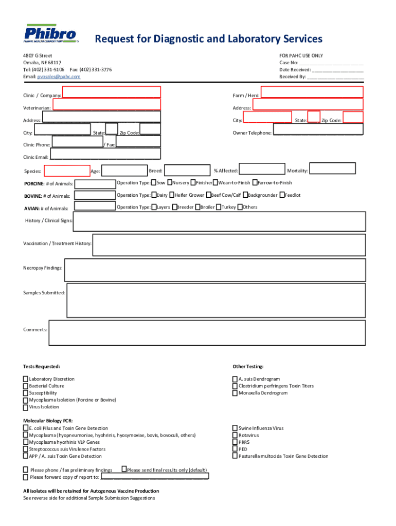 Fillable Online Clinical Services ContactsPathology, Microbiology, and ...