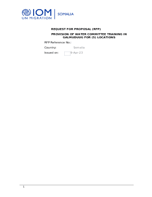 RFP: Provision of water committee training in Galmudug for ... Doc ...