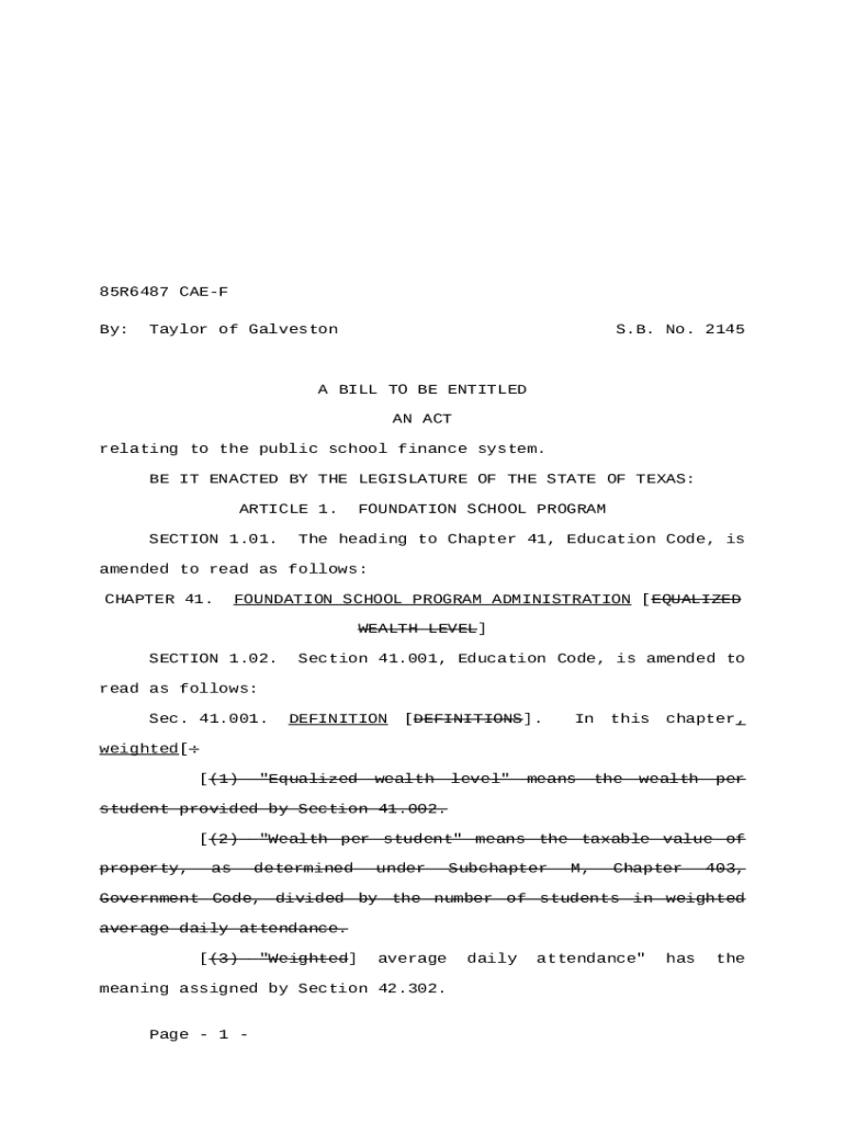 Equalized Education Funding Impact Statement Doc Template | pdfFiller