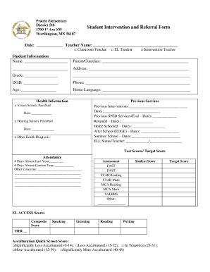 Fillable Online Student Referral Form - Worthington Fax Email Print ...