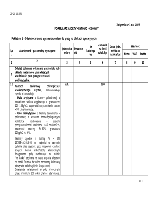 ZACZNIK NR 1 - ULARZ CENOWY Doc Template | pdfFiller