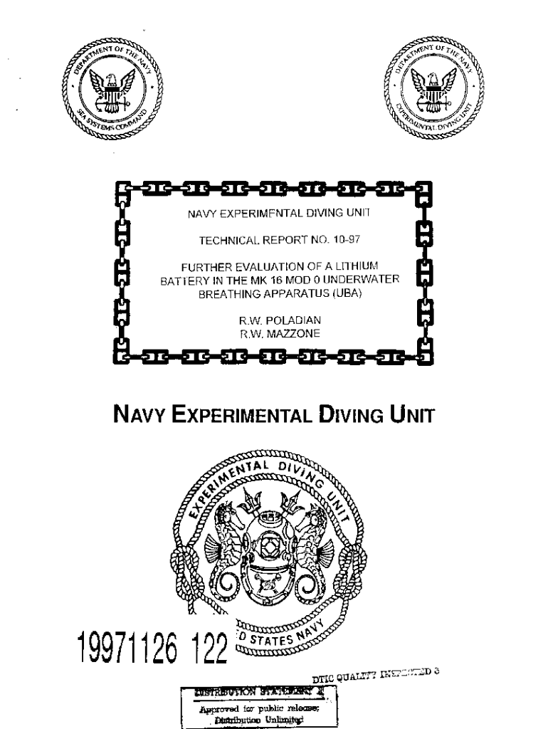 Fillable Online Further Evaluation of a Lithium Battery in the MK 16 ...