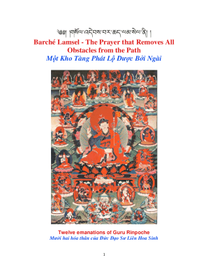 Fillable Online Barch Lamsel - The Prayer that Removes All Obstacles ...