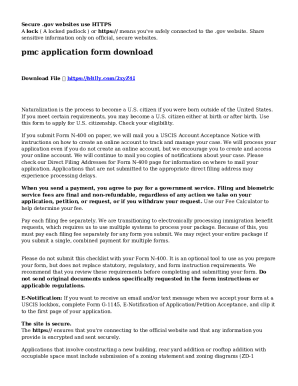 Fillable Online Pmc Application Form Download Fax Email Print - pdfFiller