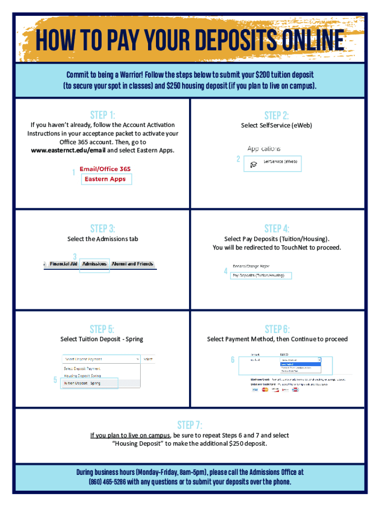 Fillable Online How to pay your deposits Fax Email Print - pdfFiller