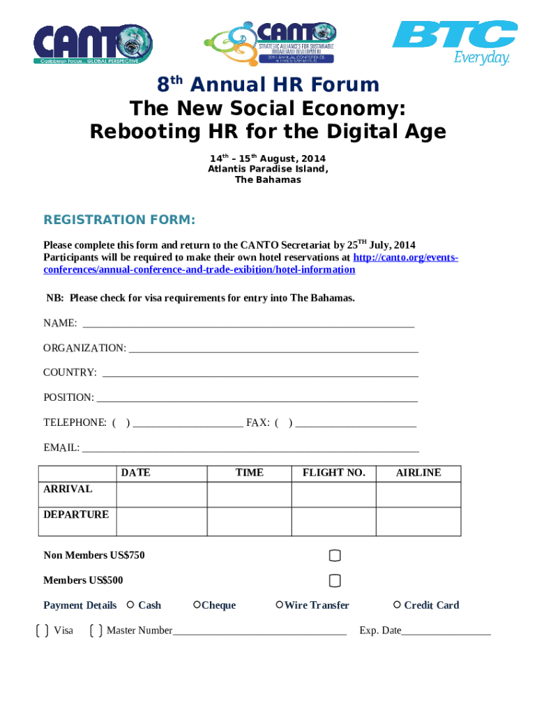 REGISTRATION : - CANTO Doc Template | pdfFiller