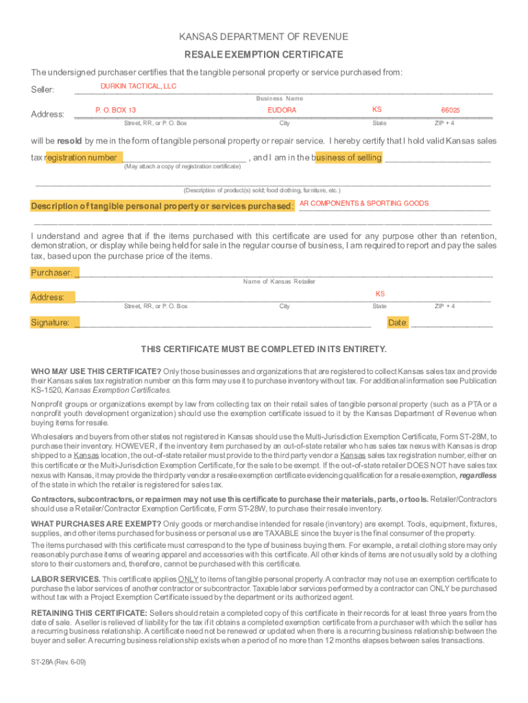 Fillable Online Exemption Certificates Pub. KS-1520 Rev-2.pdf Fax Email ...