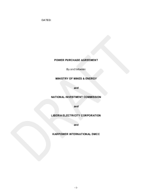 Fillable Online Contract: Power Purchase Agreement (PPA) Fax Email ...