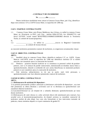 --CONTRACT DE INCHIRIERE Doc Template | pdfFiller