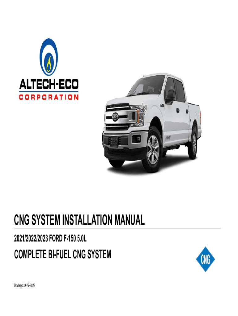 Fillable Online CNG SYSTEM INSTALLATION MANUAL Fax Email Print - pdfFiller