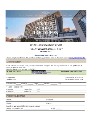 Please complete and return this by e-mail (or by fax )to the hotel on ...