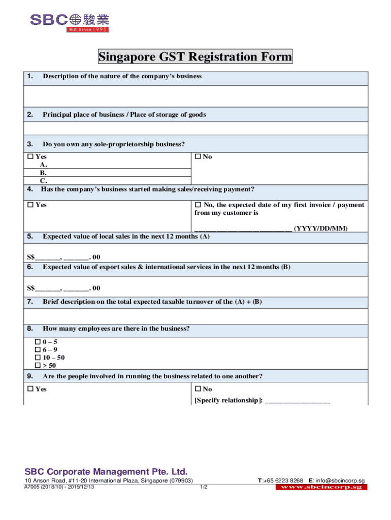 Fillable Online Singapore Goods & Services (GST) - VAT Tax Guide Fax Email Print - pdfFiller