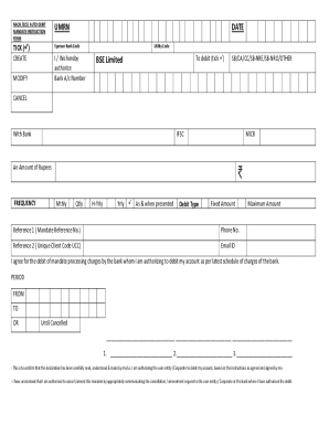 Fillable Online New ECS Debit Mandate Form Fax Email Print - pdfFiller