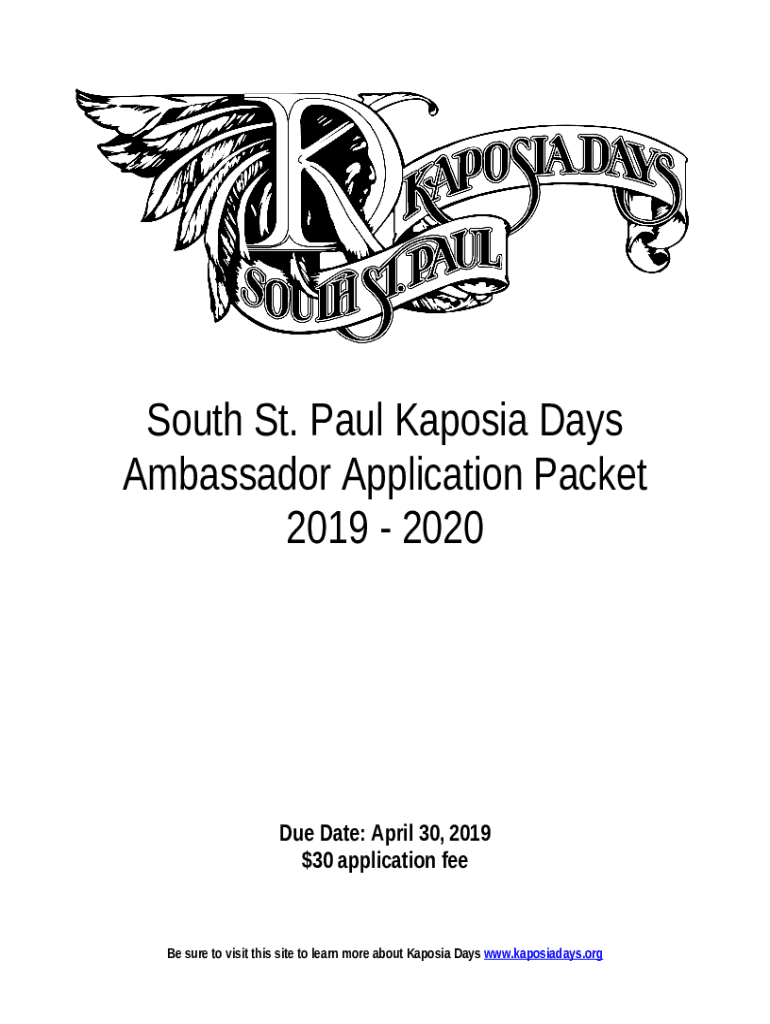 Kaposia Days - Our Ambassador program is gearing up for... Doc Template ...