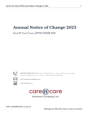 Fillable Online Insert 2024 plan name Annual Notice of Changes for 2024 ...