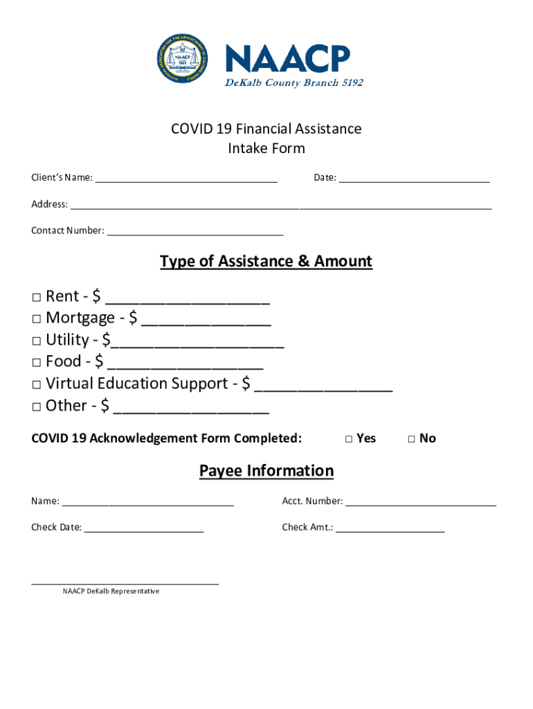 Fillable Online Assistance Request Intake Form Fax Email Print - pdfFiller