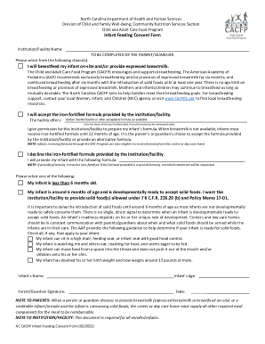 Fillable Online Infant Feeding Consent Form Fax Email Print - pdfFiller