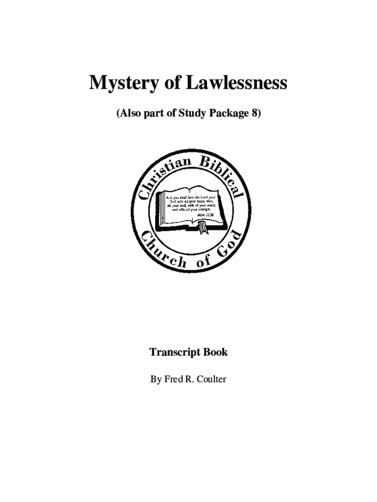 Fillable Online Christian Biblical Church of God & Fred Coulter ... Fax ...