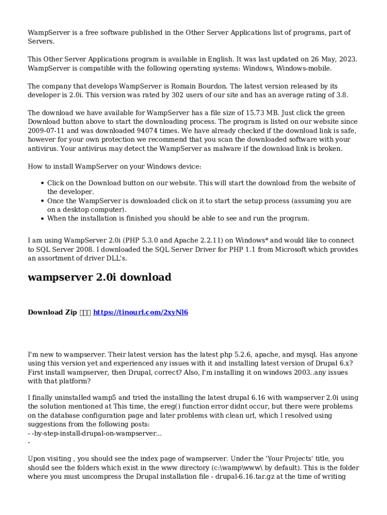 Fillable Online What is the definition of a WAMP server? Fax Email ...