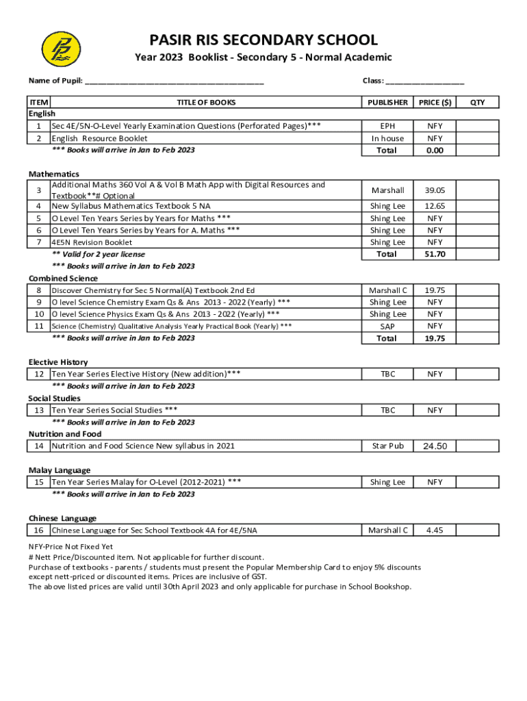 Fillable Online 1 Sec 4E/5N-O-Level Yearly Examination Questions ...