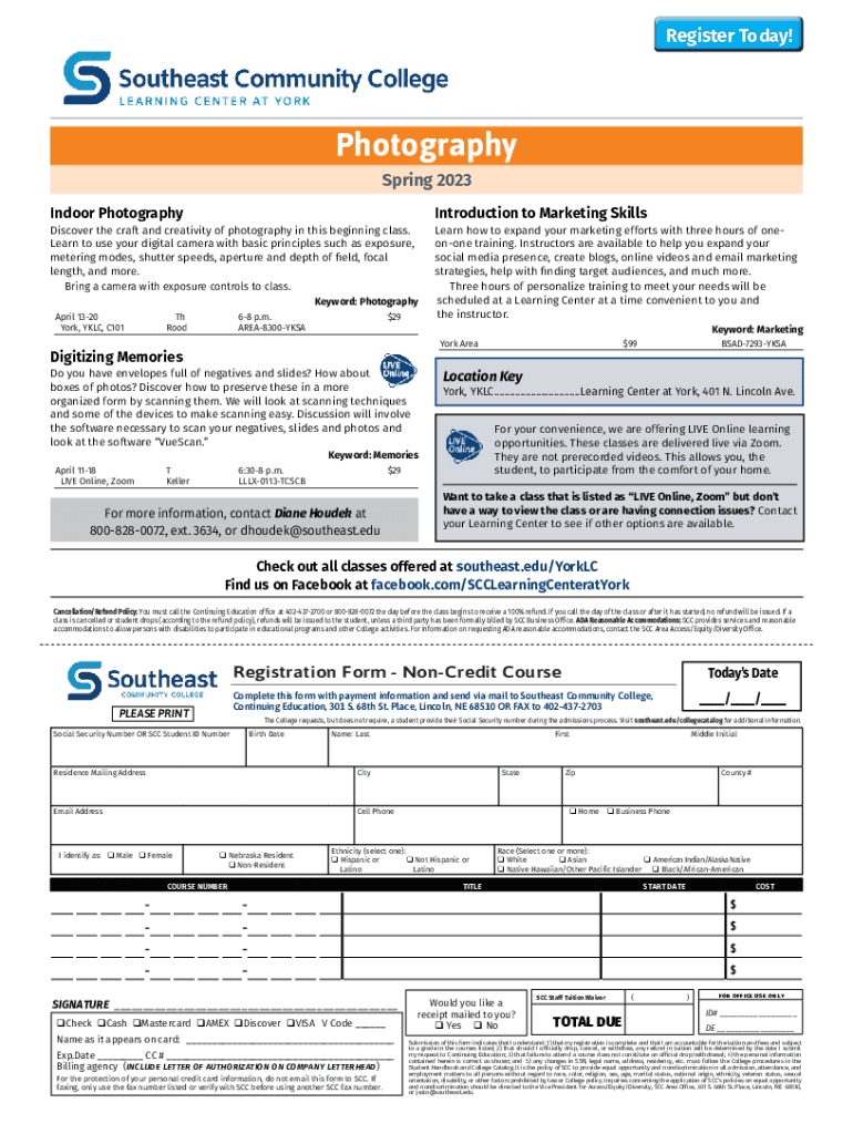 Fillable Online Free Beginners Digital Photography Class #1! Basic ...