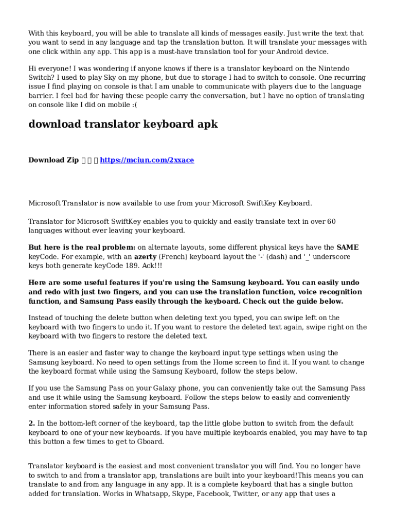 Fillable Online Translate text into a different language as you type ...