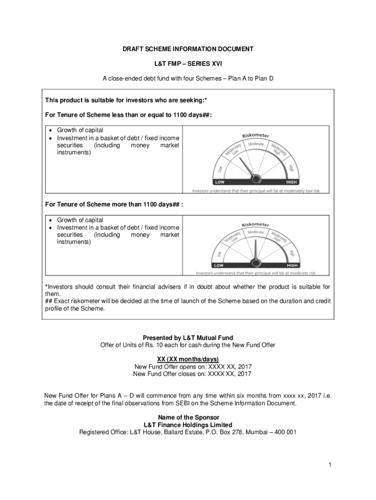 Fillable Online KEY InFORMATIOn MEMORAnDuM L&T FMPSERIES XVI Fax Email ...