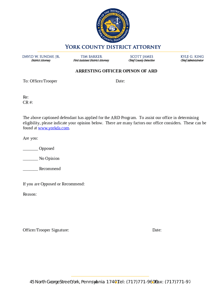 EVERYTHING YOU NEED TO KNOW ABOUT "ARD" Doc Template | pdfFiller