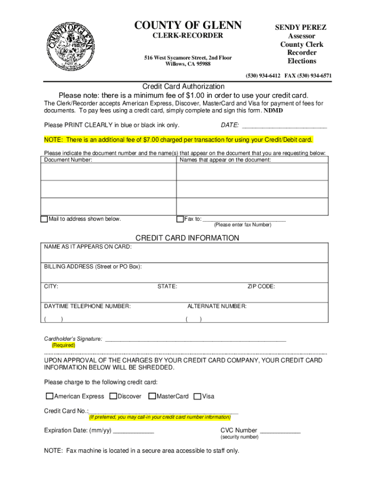 Fillable Online Glenn County Recorder Office - California Quitclaim Deed Fax Email Print - pdfFiller