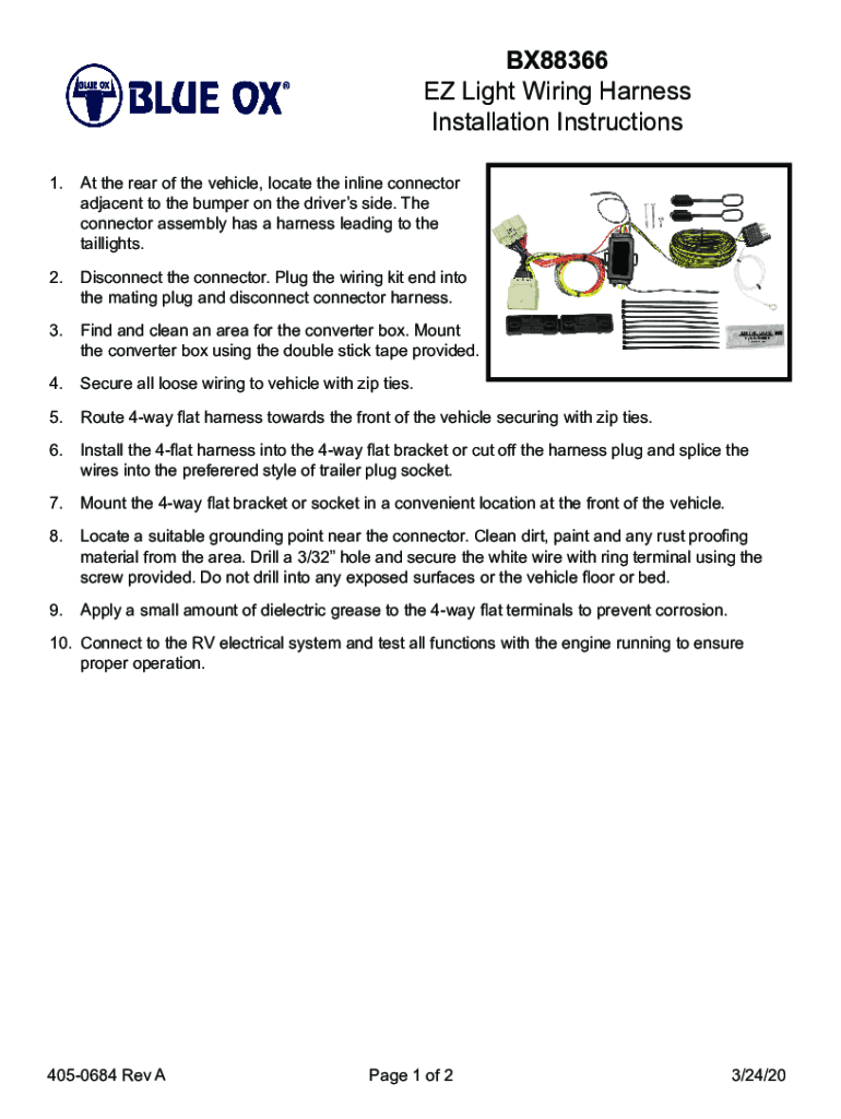 Fillable Online BX88366 EZ Light Wiring Harness Installation ...