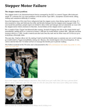 Fillable Online Problem stepper motor failure and mechanical solution ...