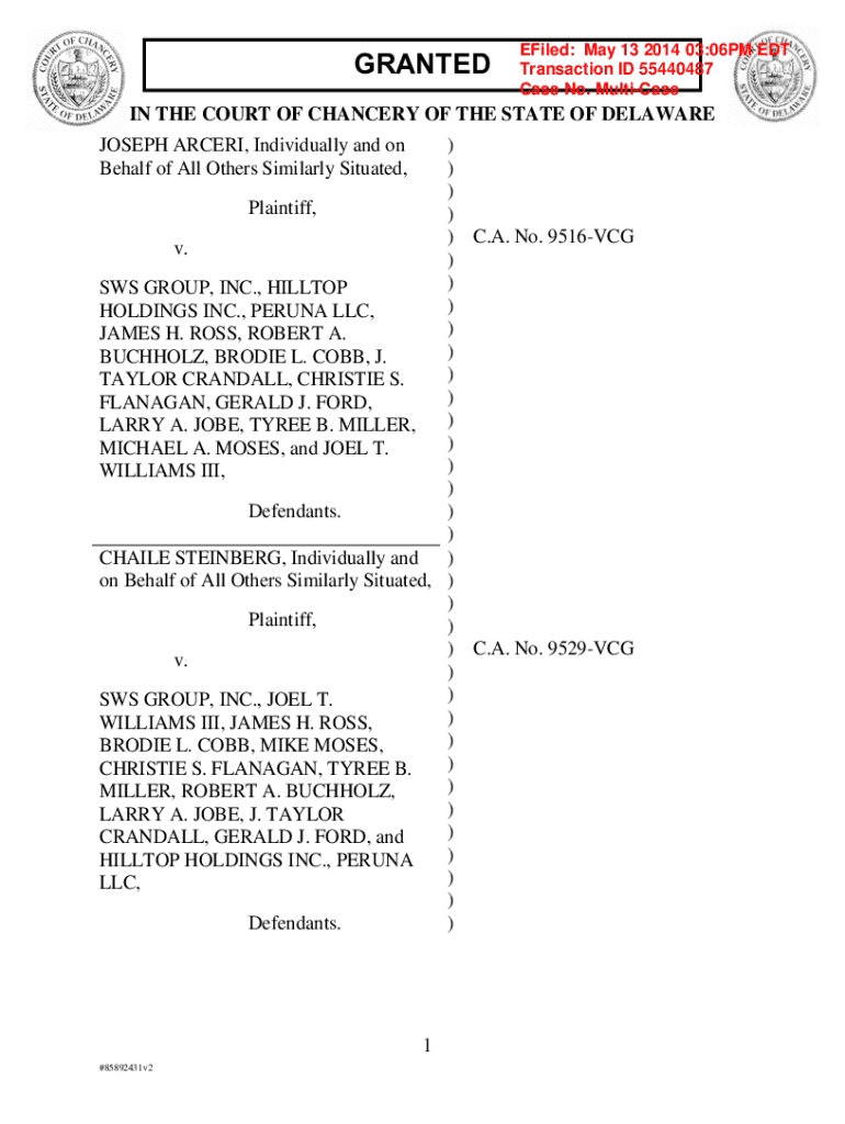 Fillable Online The Delaware Court of Chancery Appoints ... Fax Email ...