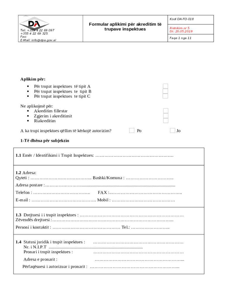 akreditimi i trupave inspektues sipas en iso/iec 17020 - dpa gov Doc ...