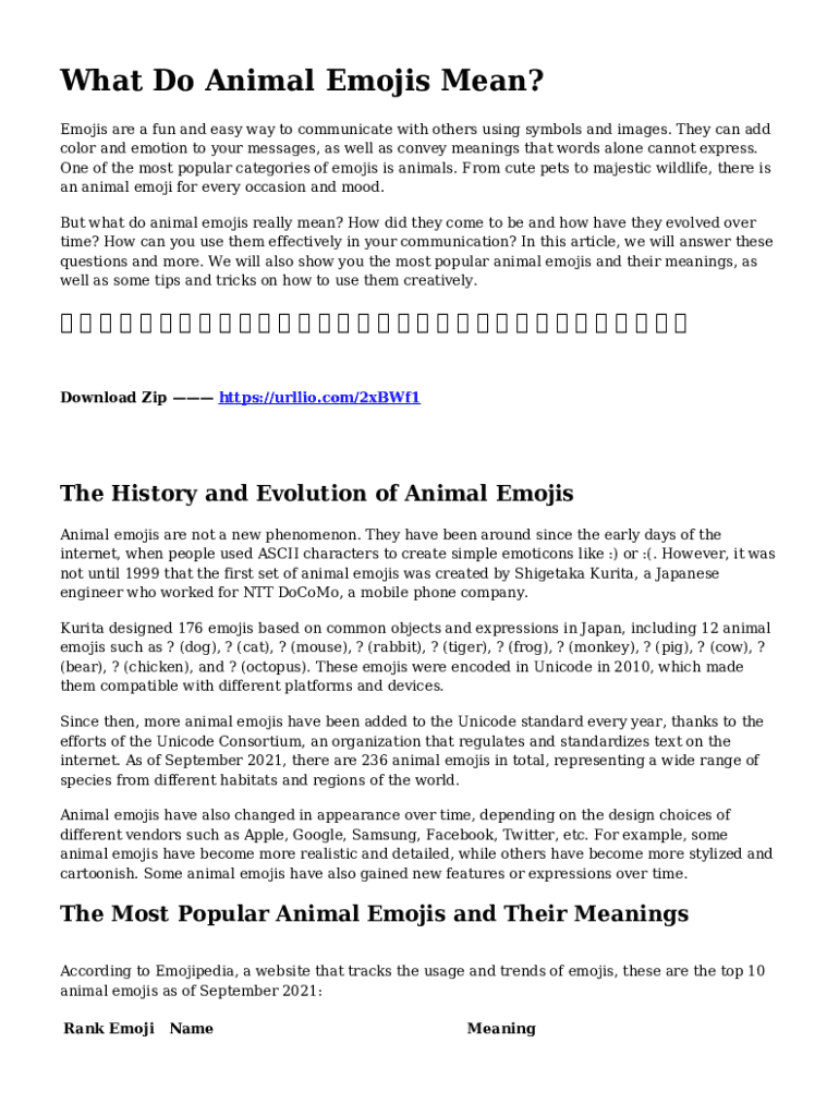 Fillable Online Emoji meanings: Types of emojis and what do they mean ...