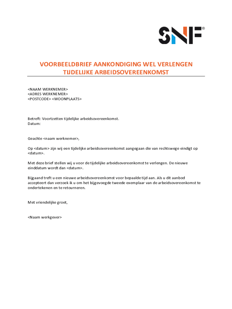 Invulbaar Online Aanzegbrief - Gratis professionele voorbeeld templates ...