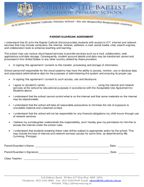 Fillable Online Years 3-6 Student Agreement Fax Email Print - pdfFiller